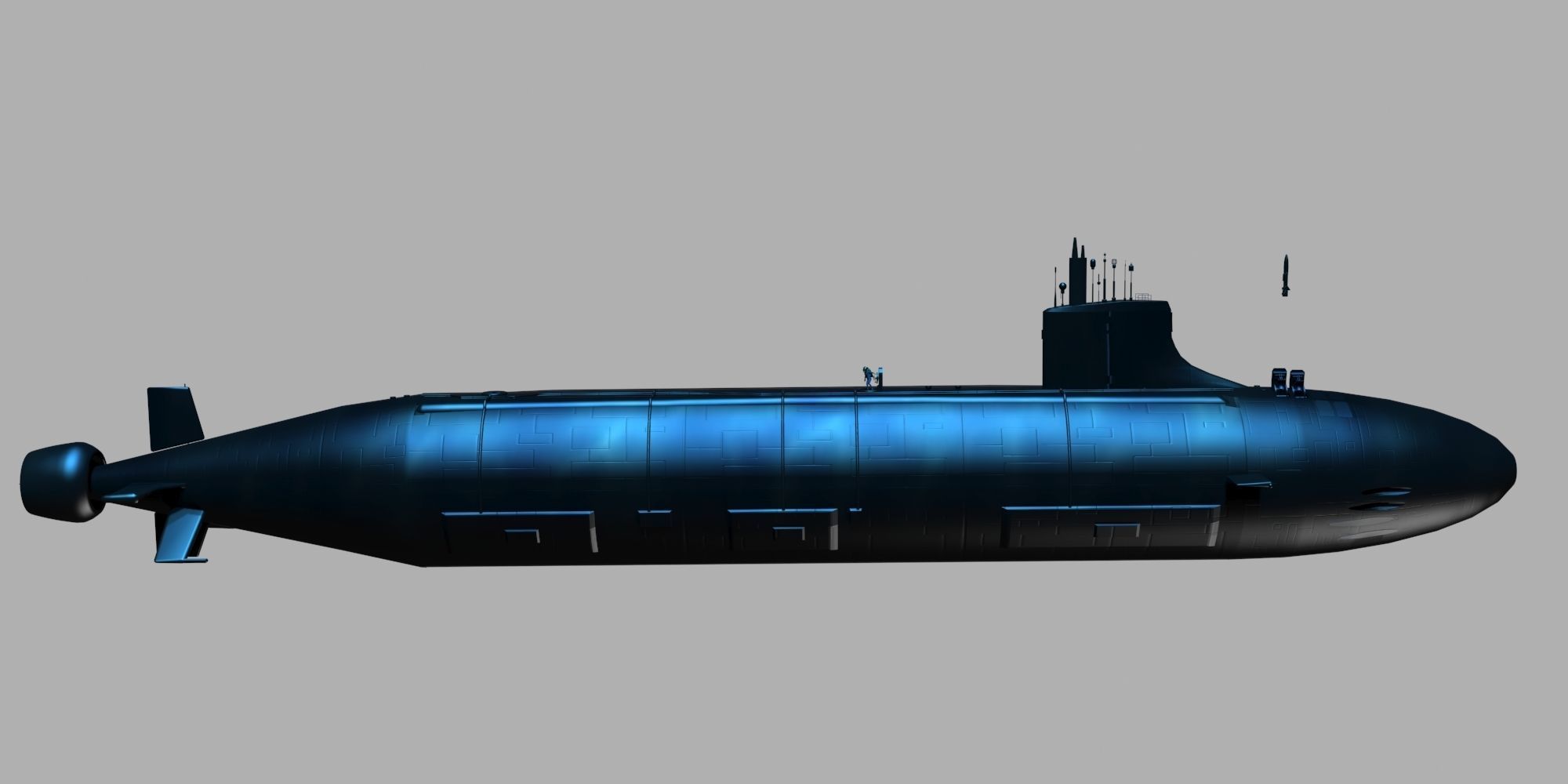SSN SEAWOLF sub model 3D model | CGTrader