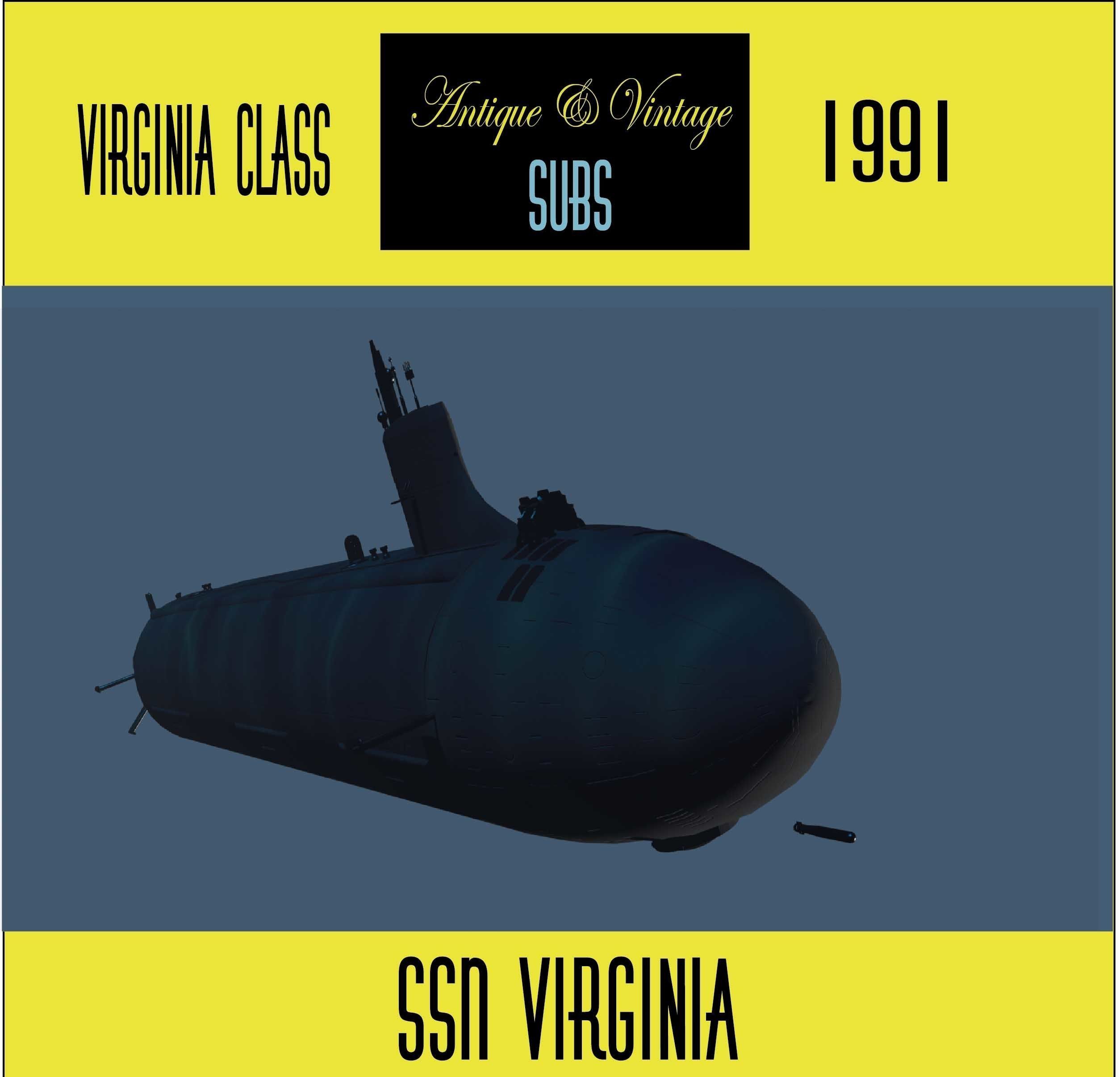Virginia Class sub model 3D model | CGTrader