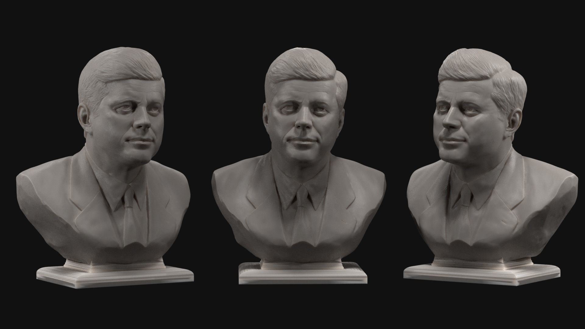 John Fitzgerald Kennedy 3D model 3D printable | CGTrader