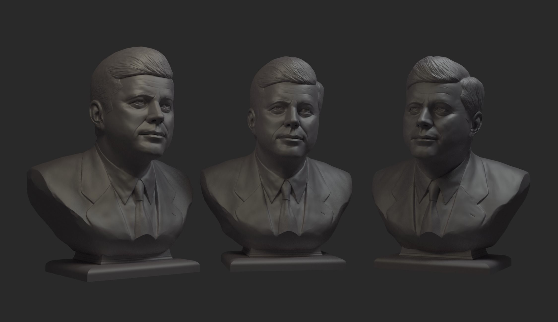 John Fitzgerald Kennedy 3D model 3D printable | CGTrader