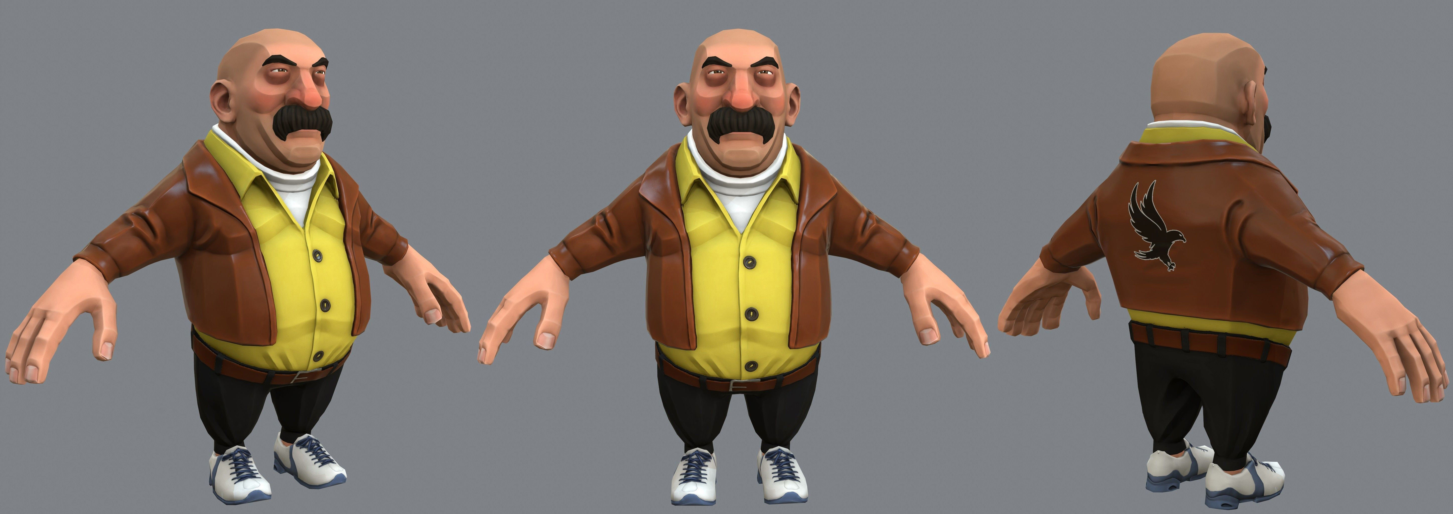 3D model TOON Bad Guy VR / AR / low-poly | CGTrader