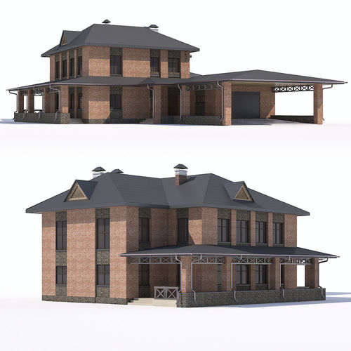 Modern country house 3D model | CGTrader