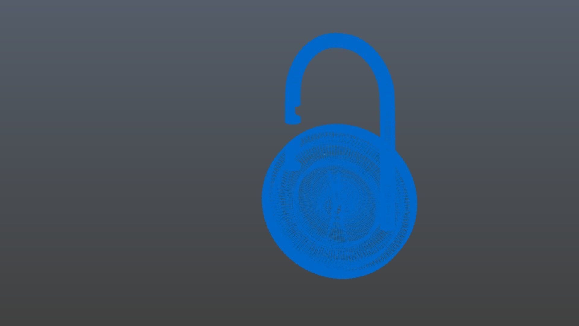 Round mechanical lock 3D model | CGTrader