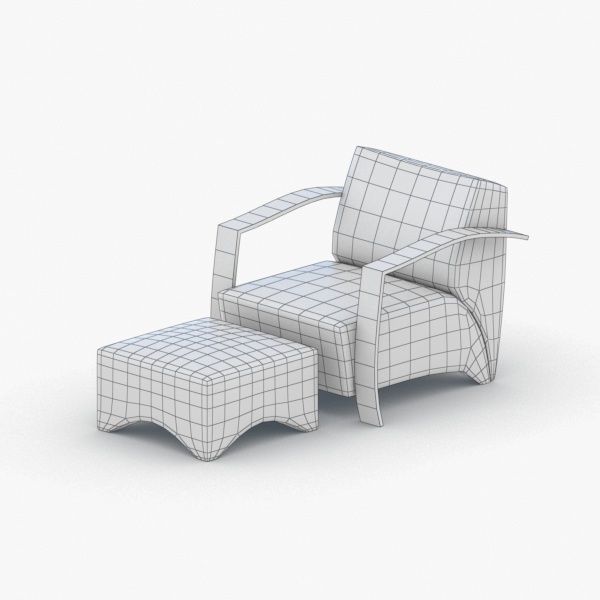 3D model 1044 - Armchair VR / AR / low-poly | CGTrader