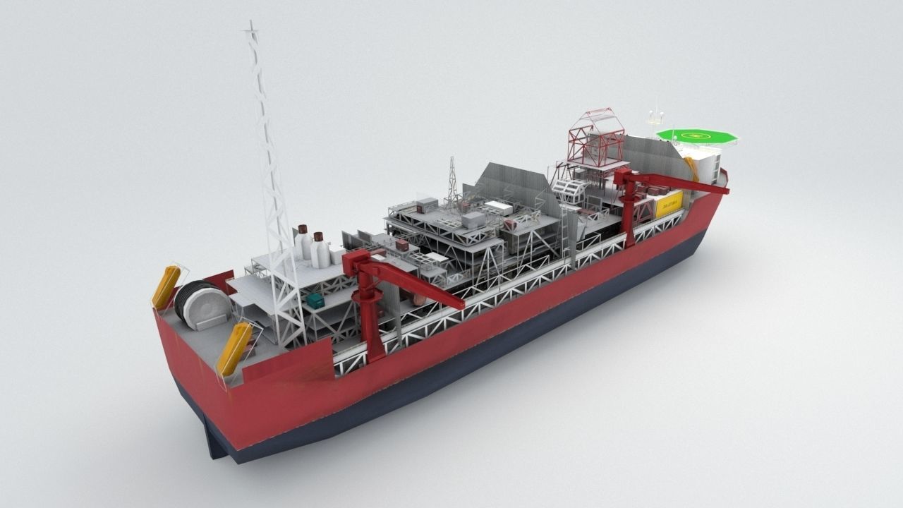 3D model FPSO offshore platform pack VR / AR / low-poly | CGTrader