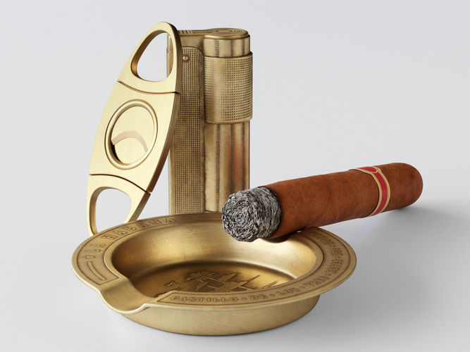 Cigar Starter Kit Brass 3D model | CGTrader