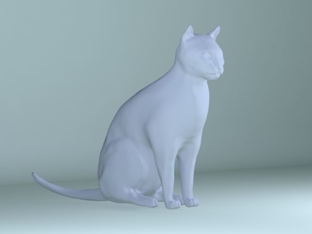Sitting cat model free 3D model | CGTrader