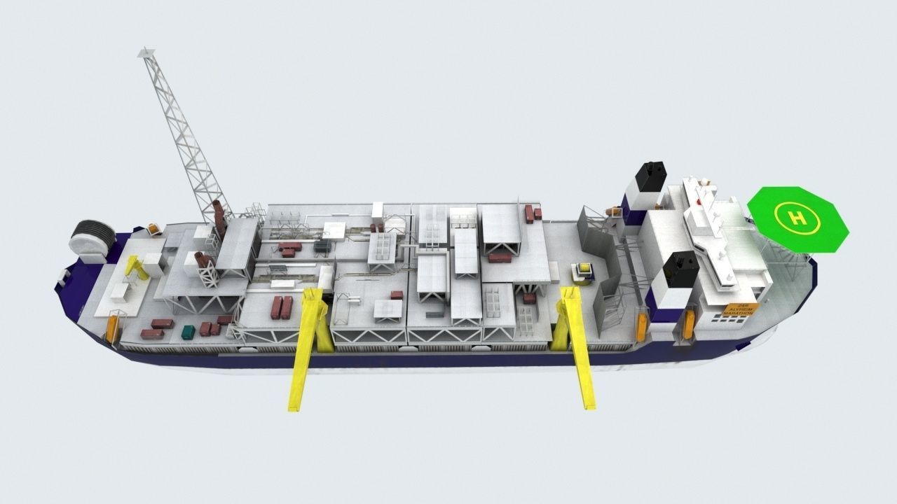 3D model FPSO Alvheim Offshore Oil Rig VR / AR / low-poly | CGTrader