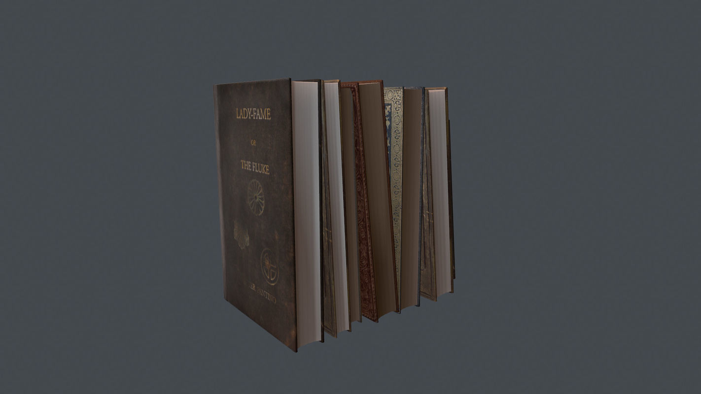 3D model Book set VR / AR / low-poly | CGTrader