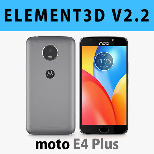 E3D - Motorola Moto E4 Plus Grey 3D model 3D model 3D model | CGTrader