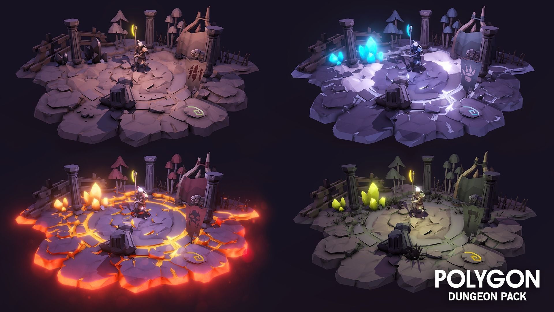 3D model POLYGON - Dungeon Pack VR / AR / low-poly rigged | CGTrader