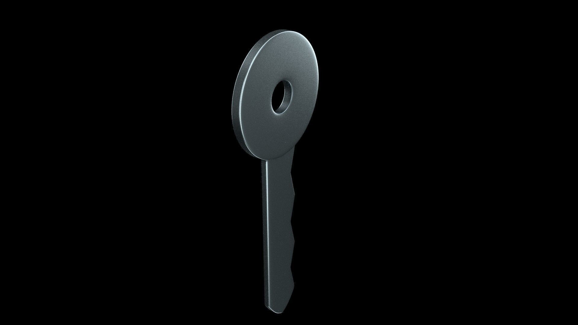 Round key 3D model | CGTrader