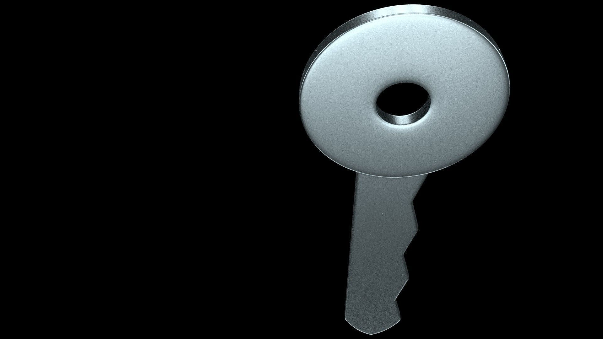 Round key 3D model | CGTrader