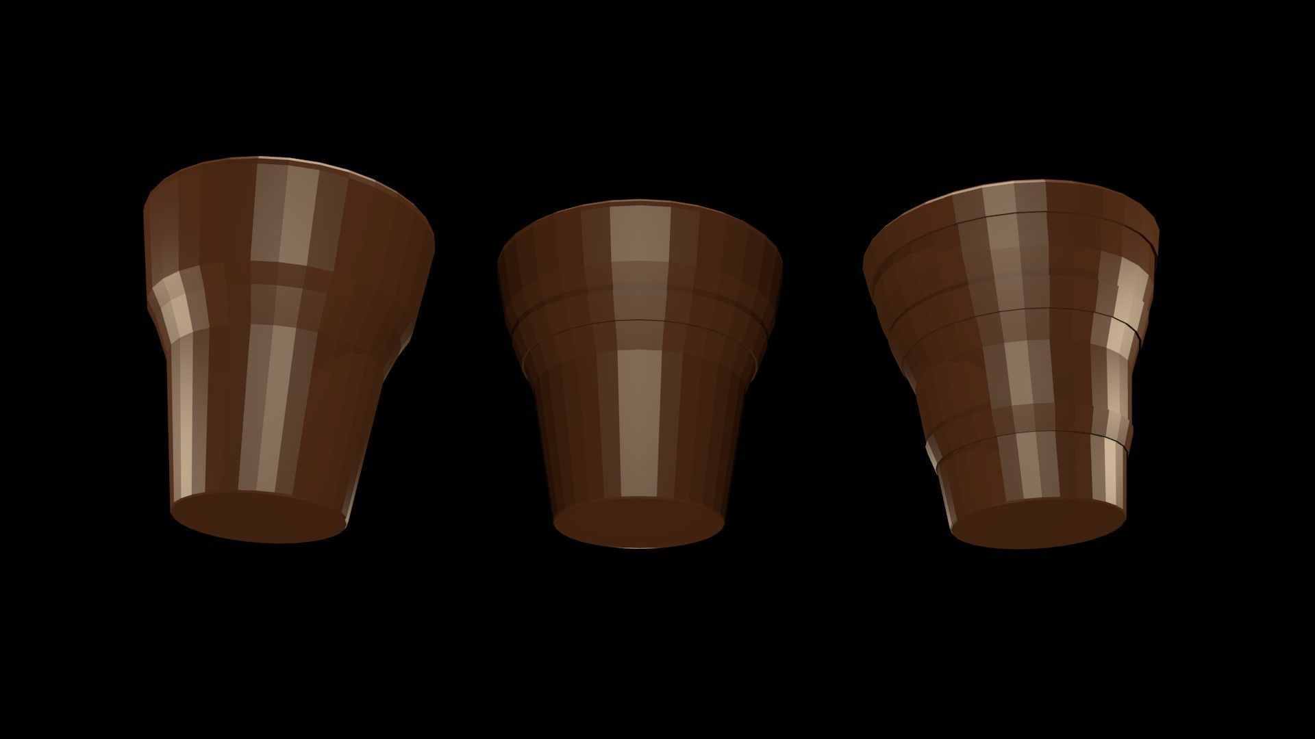 3D model Low poly pots VR / AR / low-poly | CGTrader