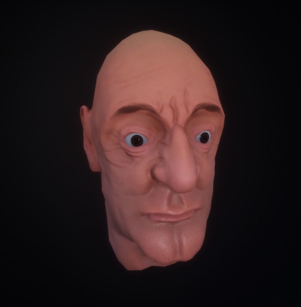 Old Man Head free VR / AR / low-poly 3D model | CGTrader