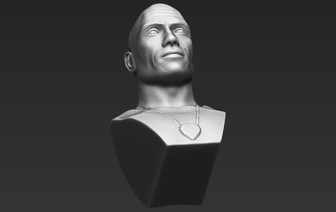 Dwayne Rock Johnson bust ready for full color 3D printing 3D model 3D ...