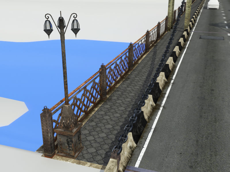 3D model Chain Bridge Kutaisi VR / AR / low-poly | CGTrader