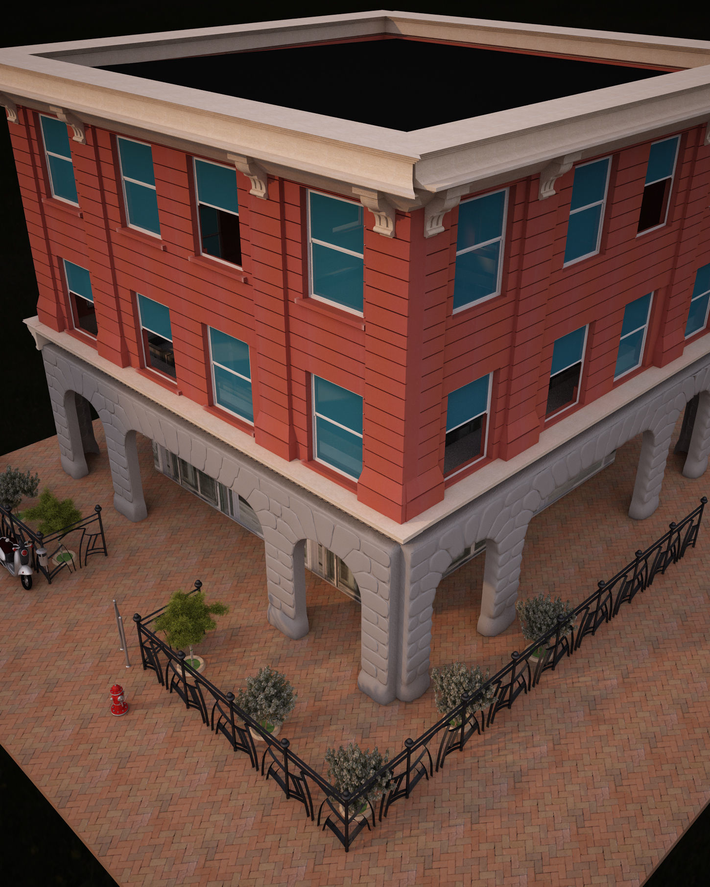 London street 3D model | CGTrader