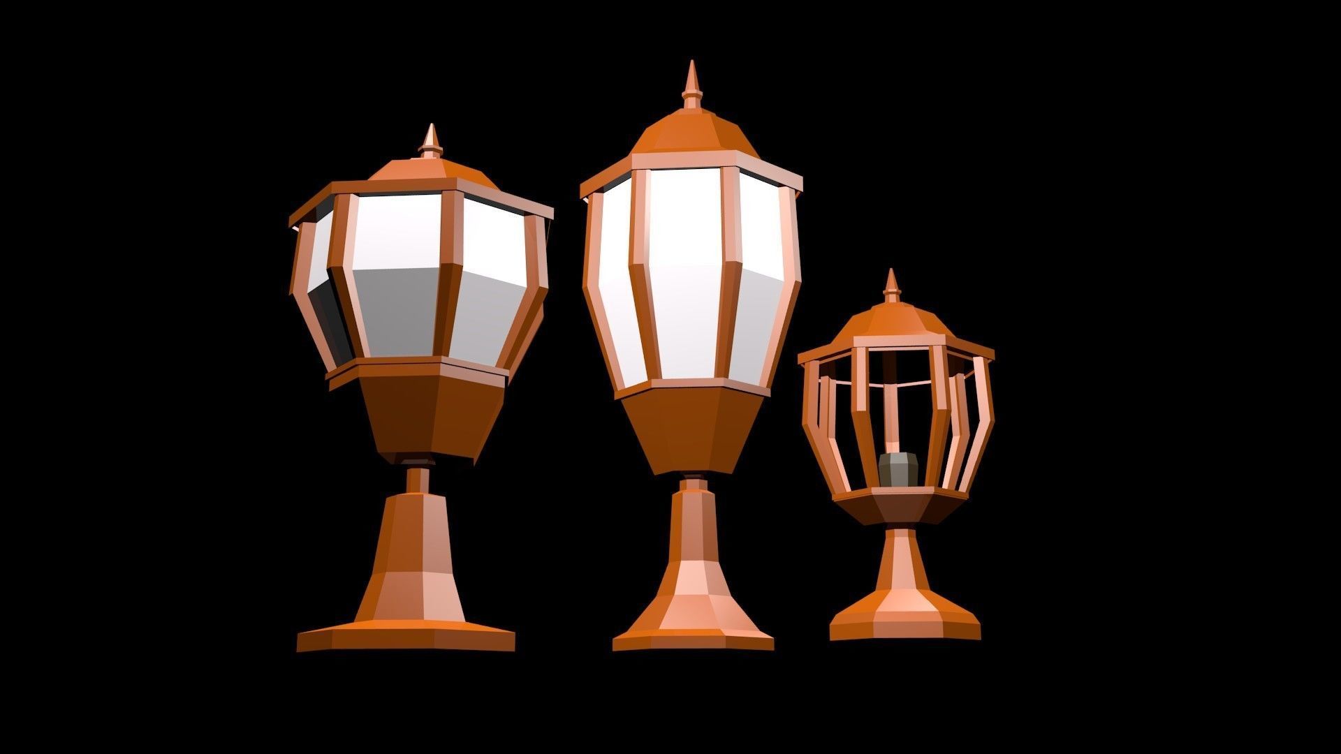 3D model Low poly lights VR / AR / low-poly | CGTrader