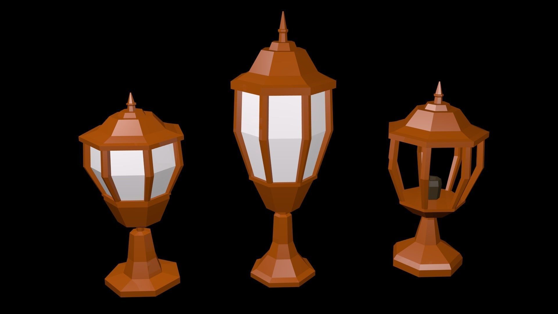 3D model Low poly lights VR / AR / low-poly | CGTrader