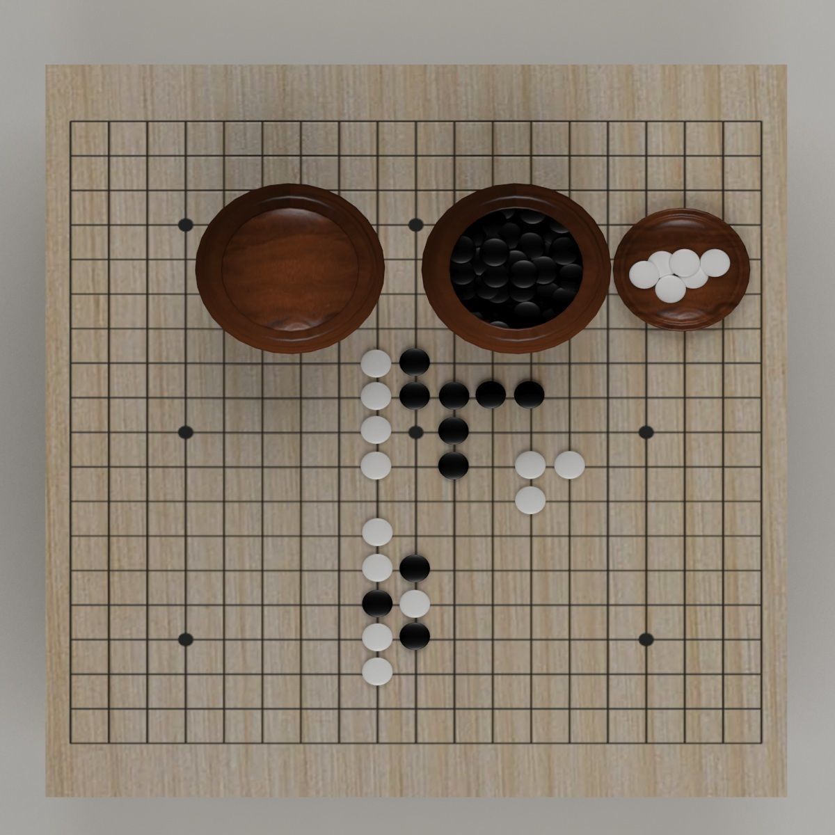 Go Game Table 3D model | CGTrader