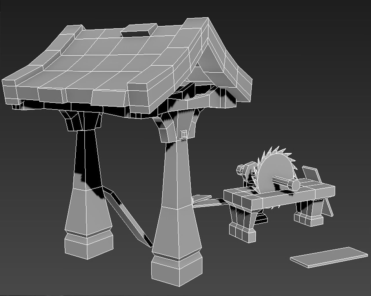 3D model Lumber Mill Low-poly VR / AR / low-poly | CGTrader