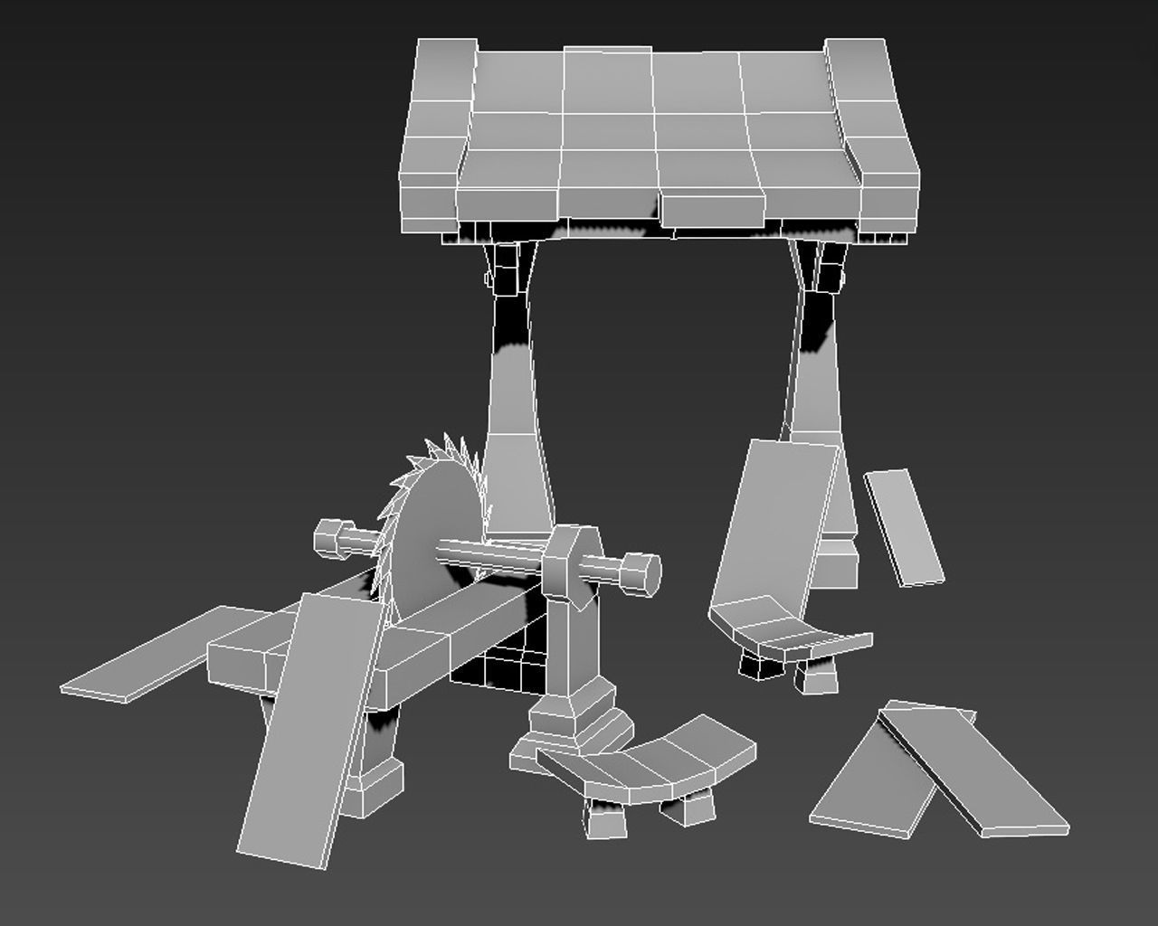 3D model Lumber Mill Low-poly VR / AR / low-poly | CGTrader