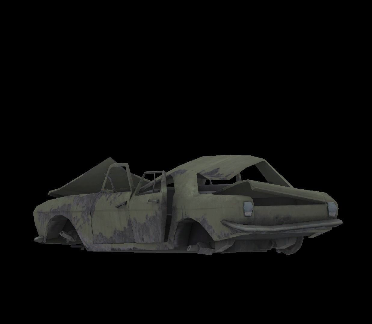 Low Poly Wrecked Car Game Ready free VR / AR / low-poly 3D model | CGTrader