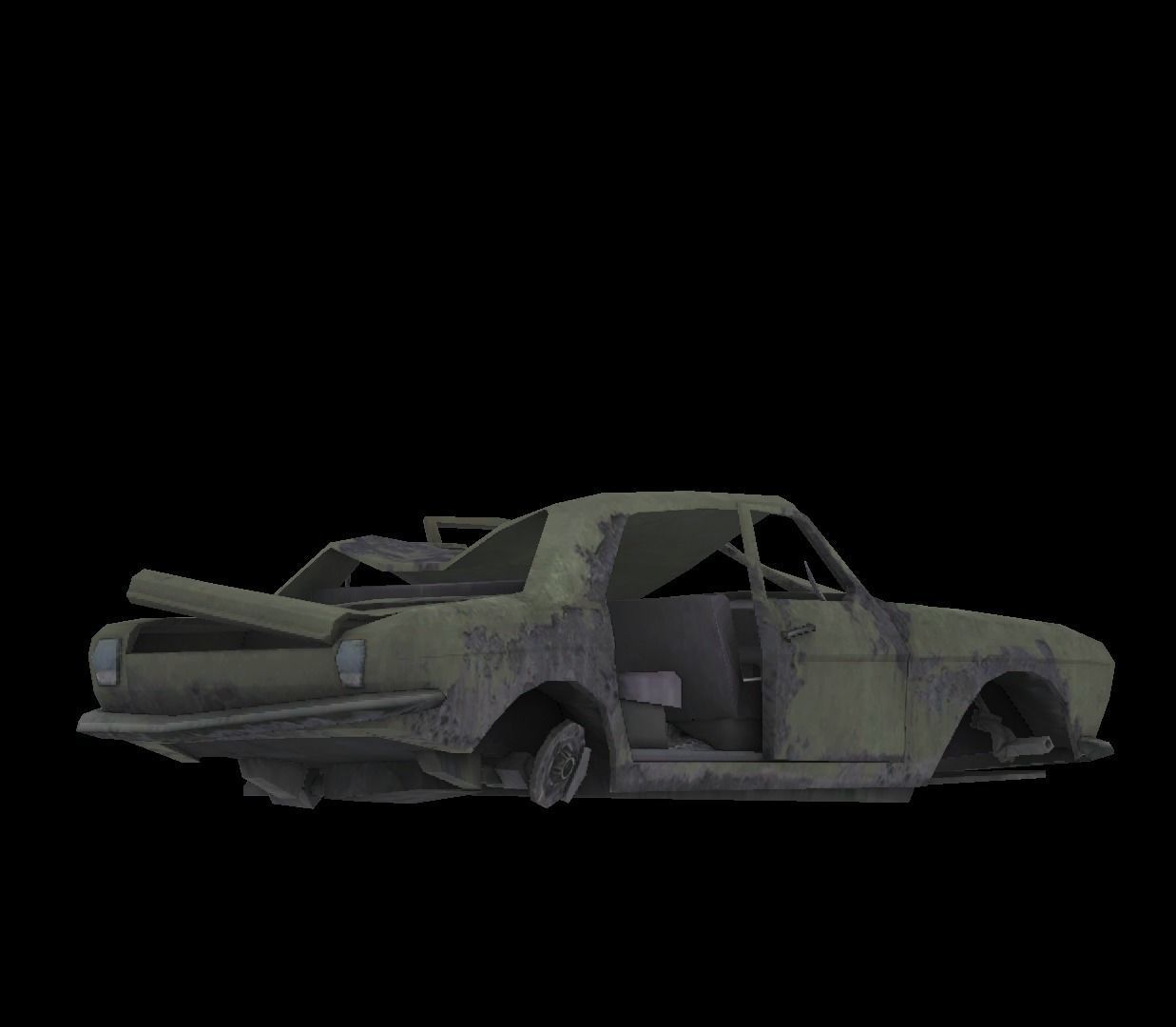 Low Poly Wrecked Car Game Ready free VR / AR / low-poly 3D model | CGTrader