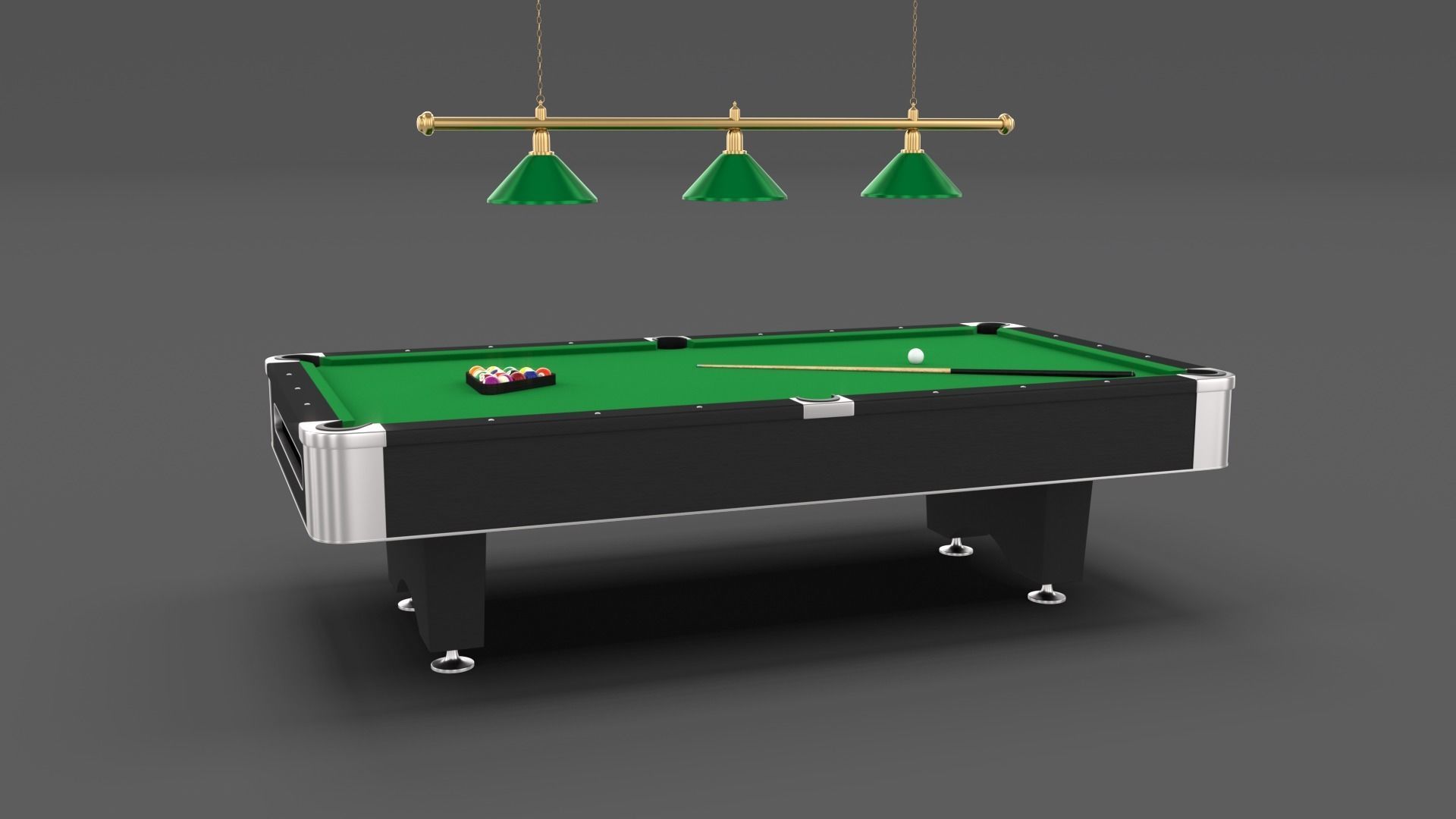 8 Ball Pool Table Setting 3D model | CGTrader