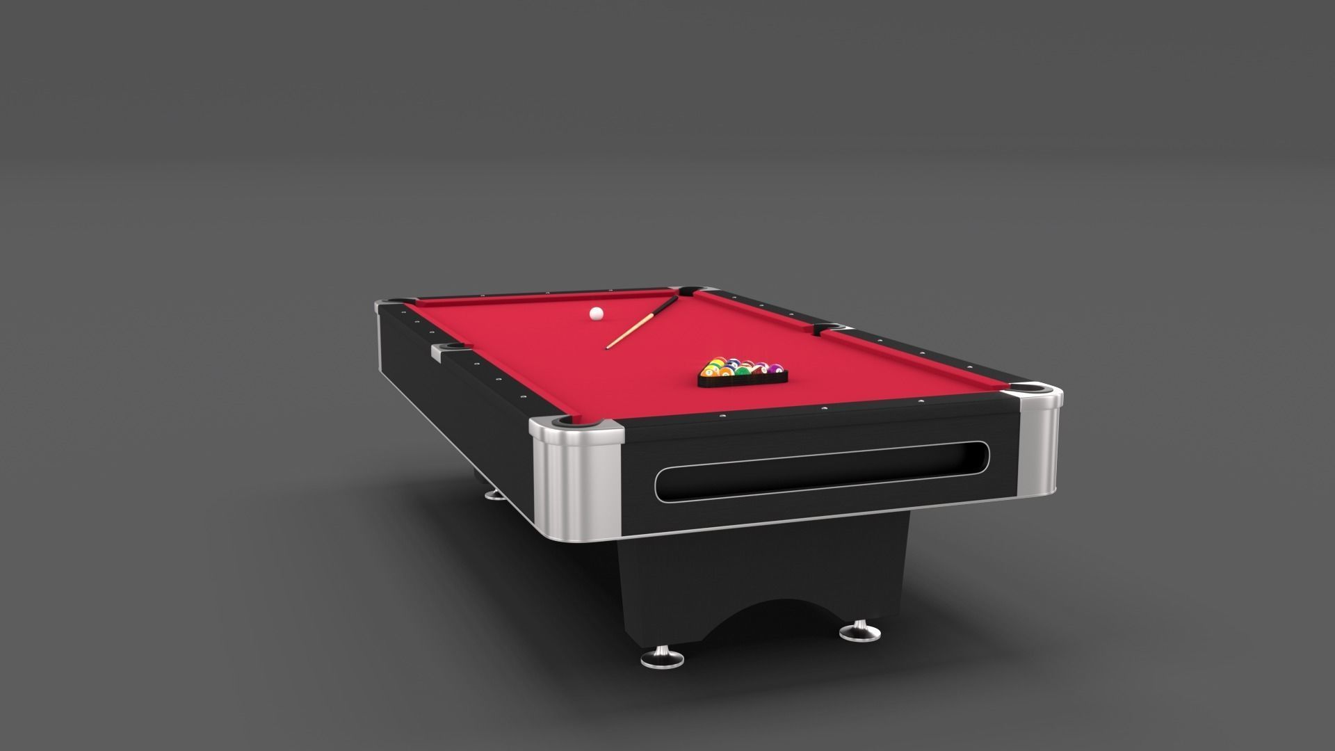 8 Ball Pool Table Red 3D model | CGTrader