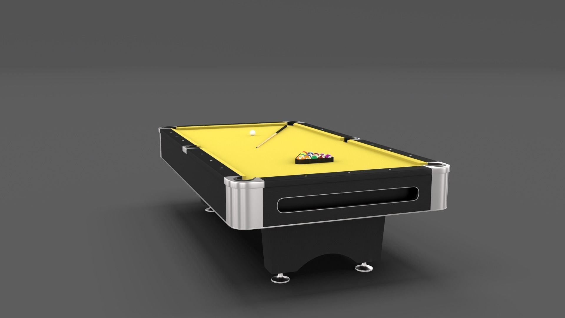 8 Ball Pool Table Yellow 3D model | CGTrader
