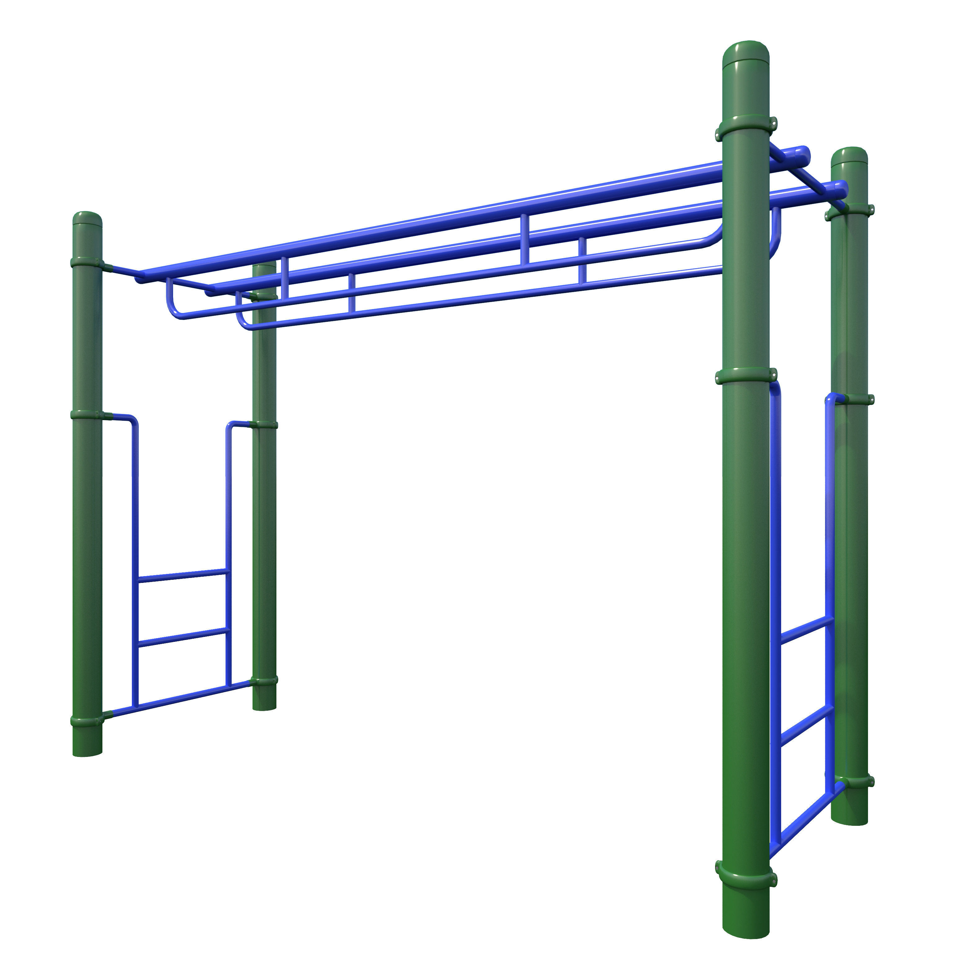 Monkey Bars-010 Double Parallel Bars 3D model | CGTrader
