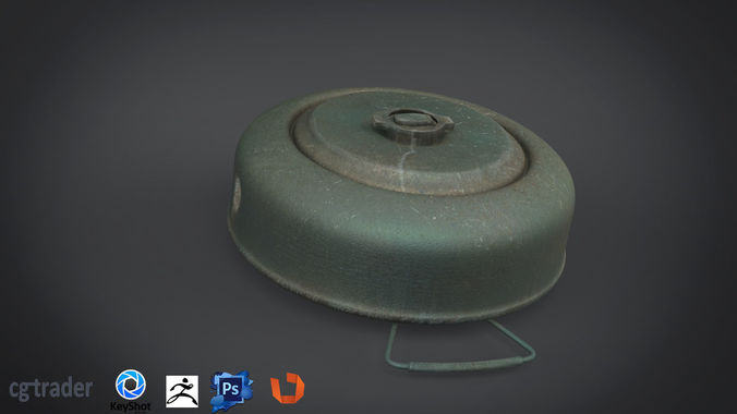 3D model WW1 Realistic land mine Low-Rez with realistic texture 3D ...