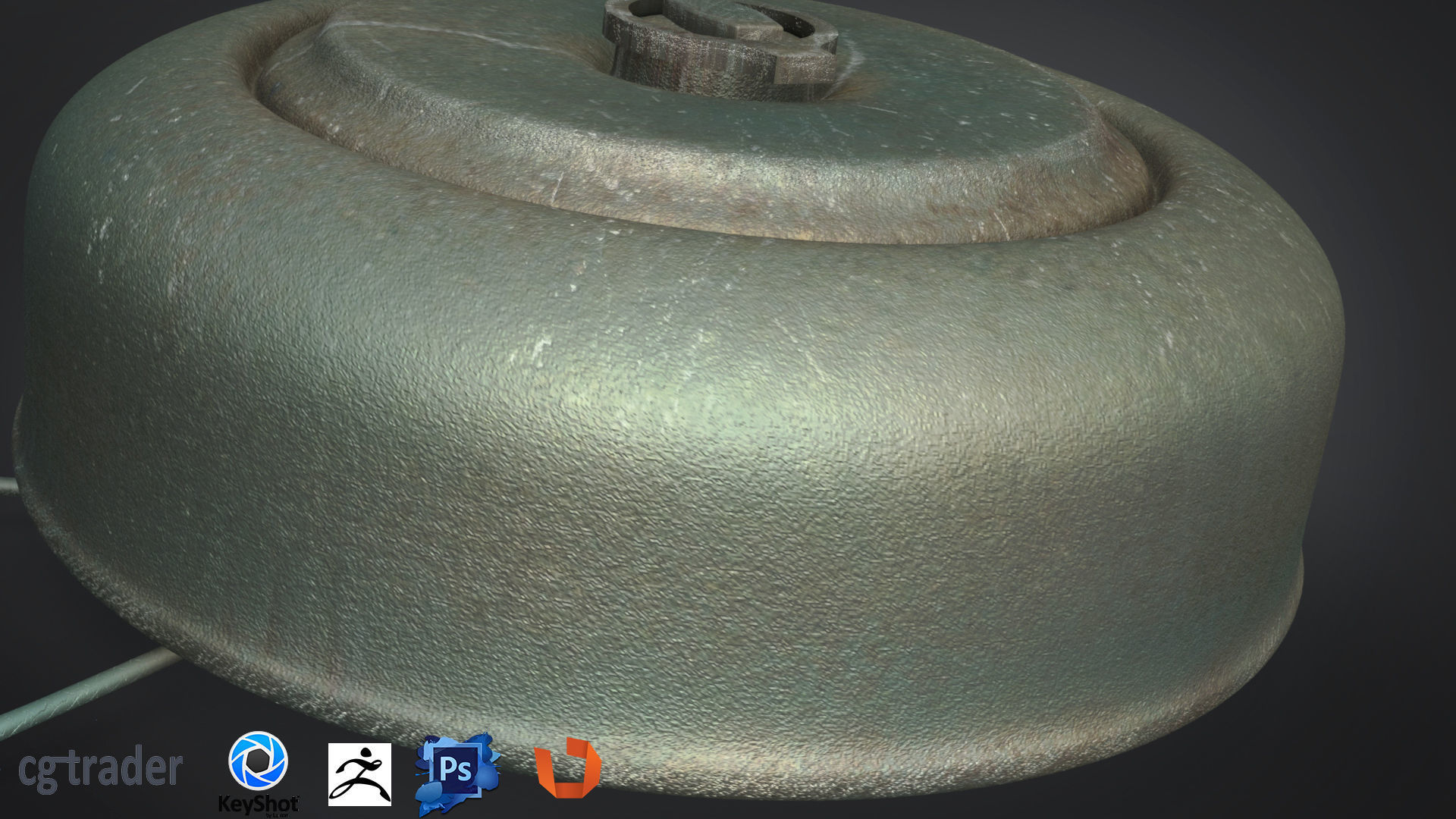 3D model WW1 Realistic land mine Low-Rez with realistic texture 3D ...