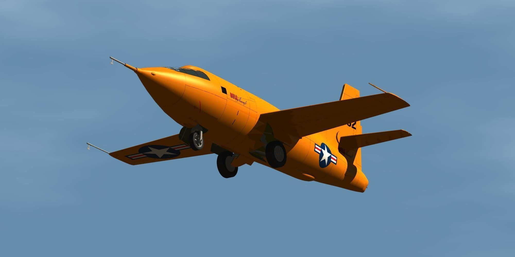 Bell X-1 Rocket Experimental Aircraft and Moat Base Modified 3D model ...