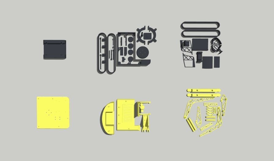 Trackhoe Excavator free 3D model 3D printable | CGTrader