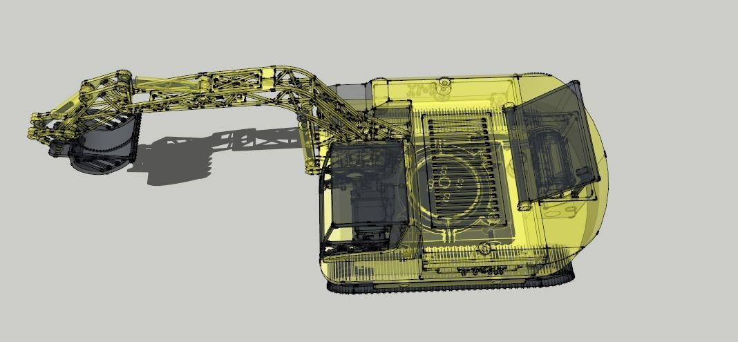 Trackhoe Excavator free 3D model 3D printable | CGTrader