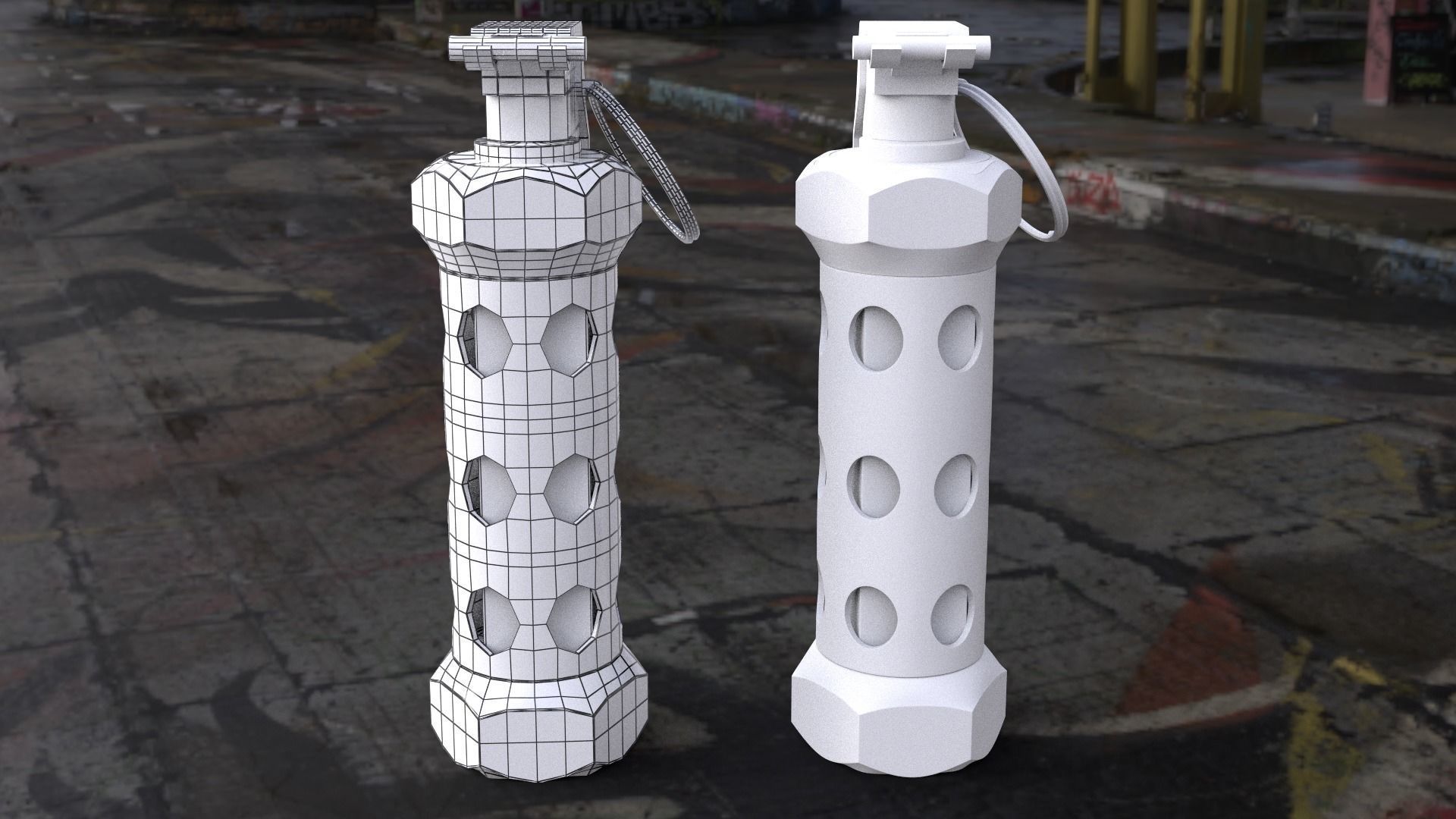 3D model Flashbang - Stun Grenade VR / AR / low-poly | CGTrader