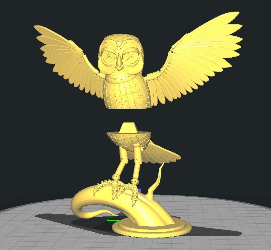 Bubo the owl 3D model 3D printable | CGTrader