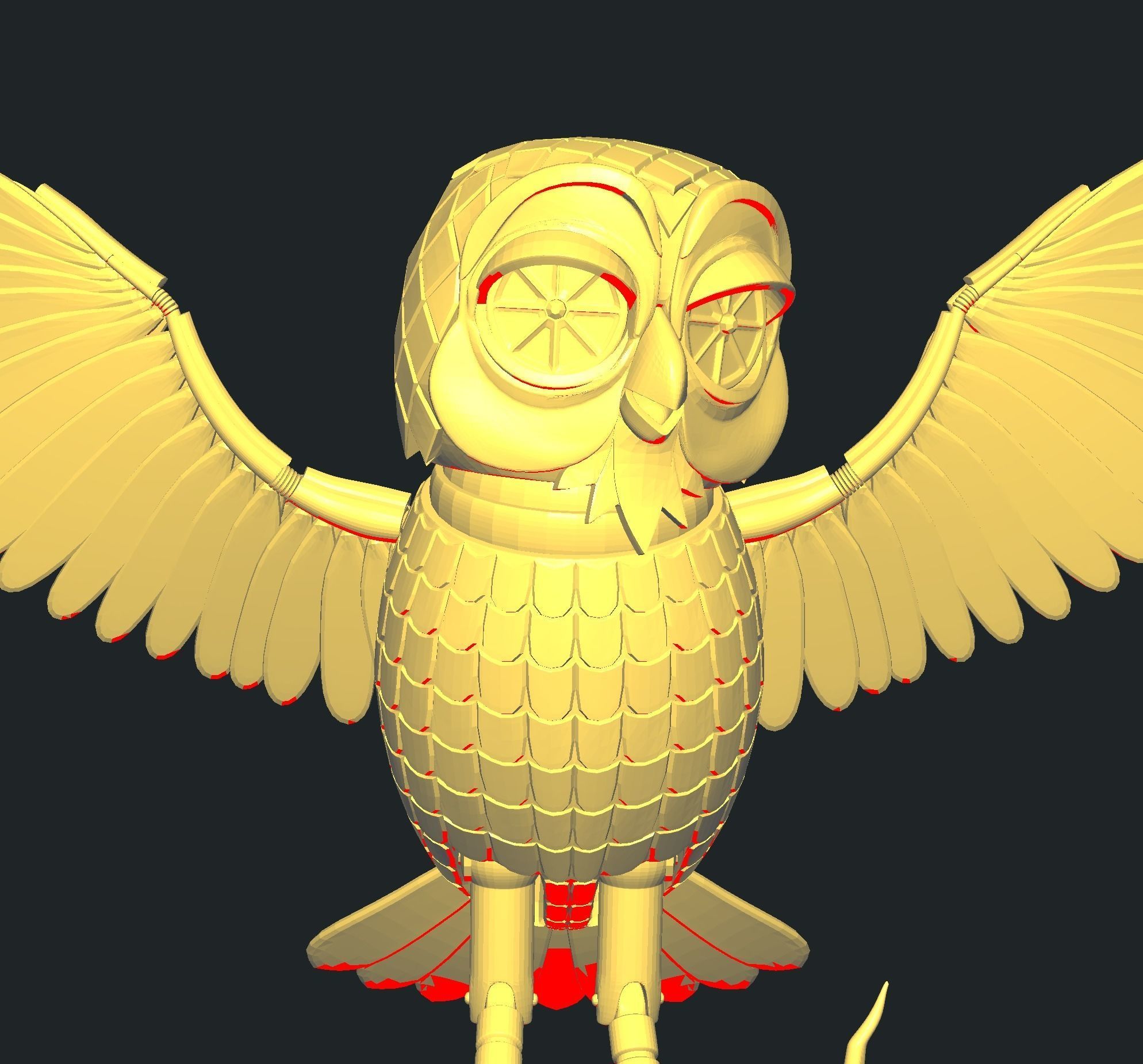 Bubo the owl 3D model 3D printable | CGTrader