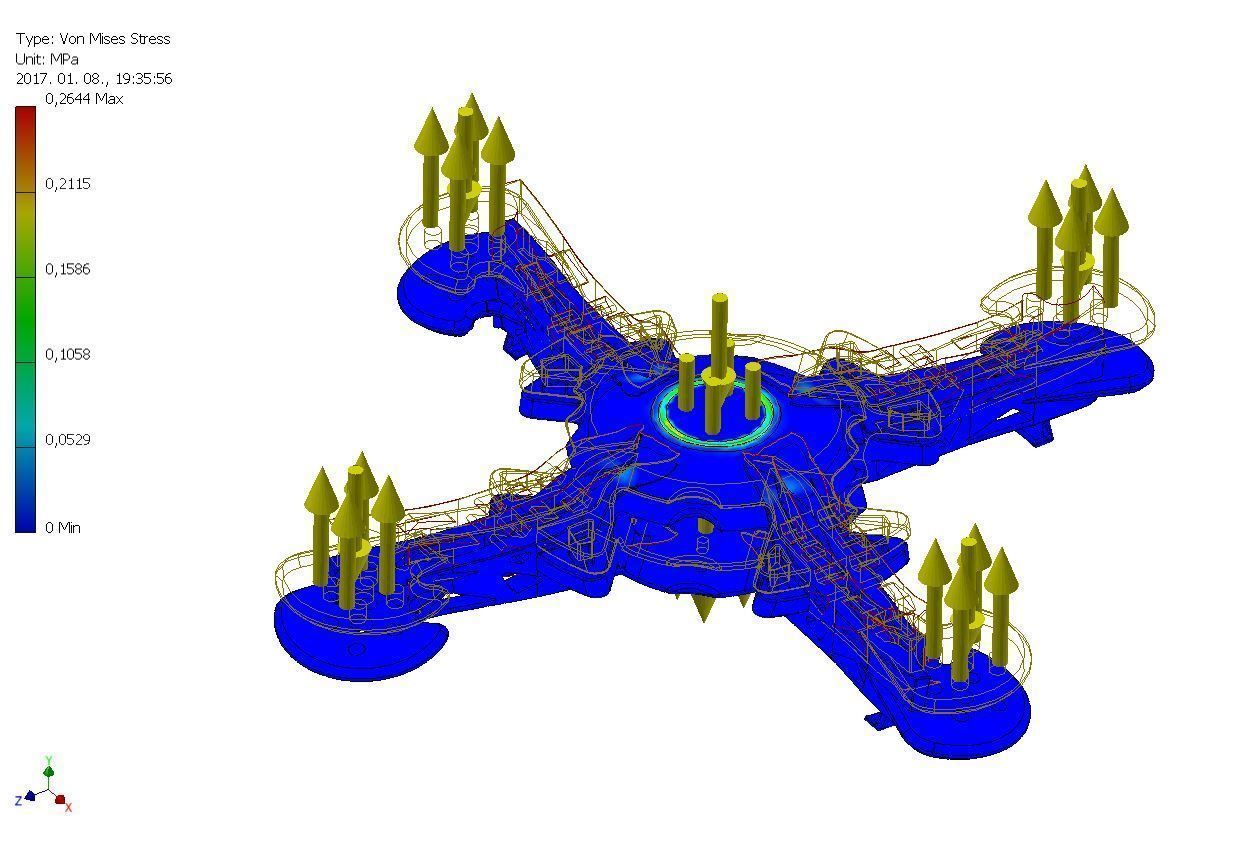 drown drone with propellers 3D model 3D printable | CGTrader