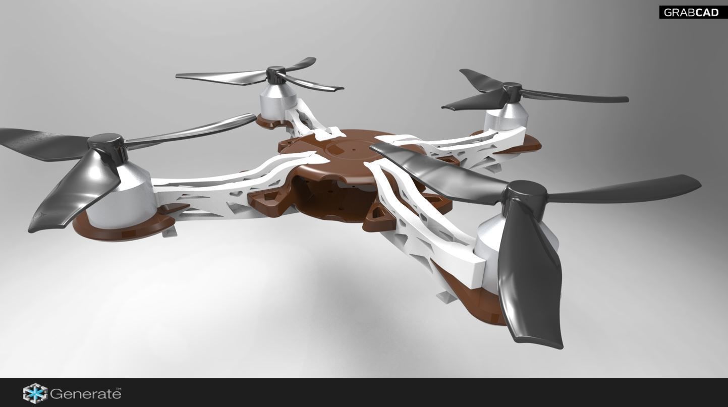 drown drone with propellers 3D model 3D printable | CGTrader