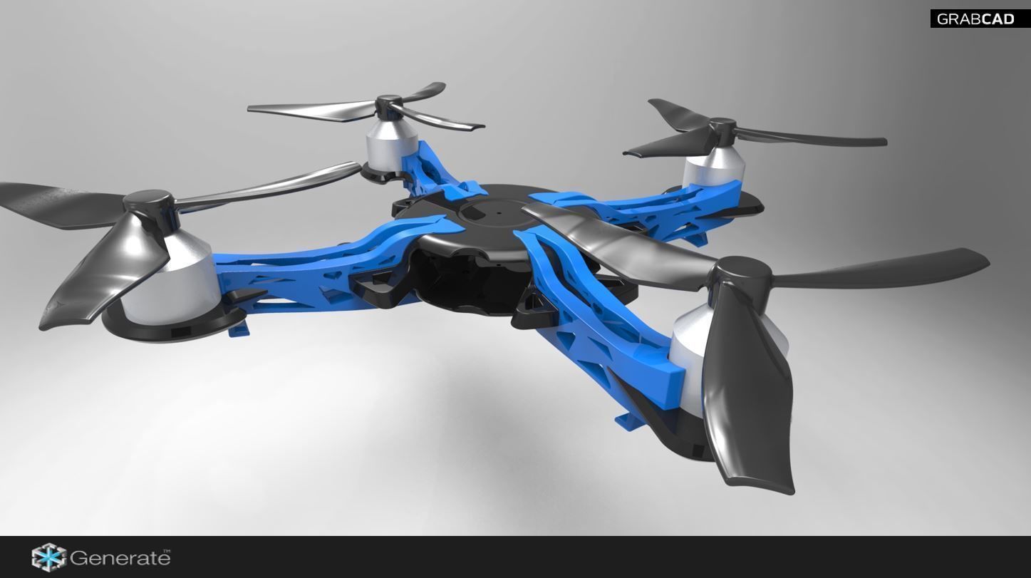 drown drone with propellers 3D model 3D printable | CGTrader