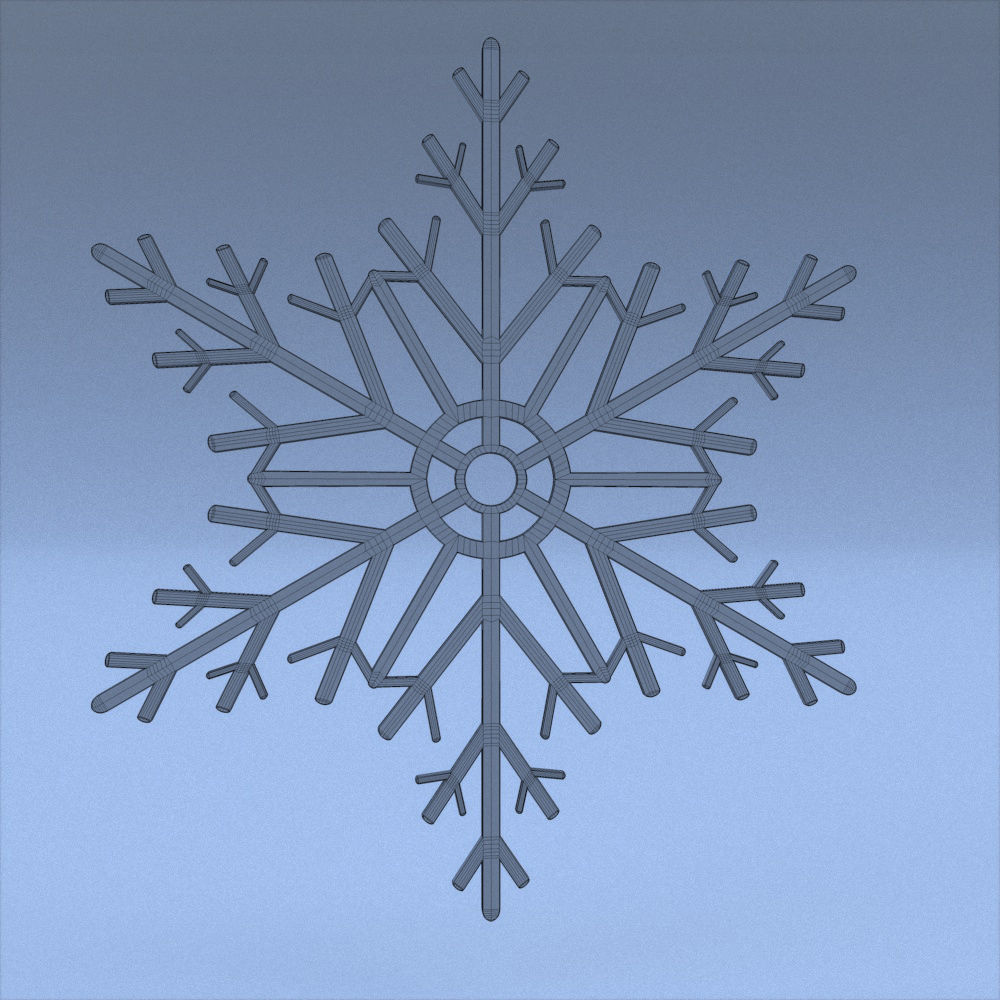 3D model Snowflake VR / AR / low-poly | CGTrader
