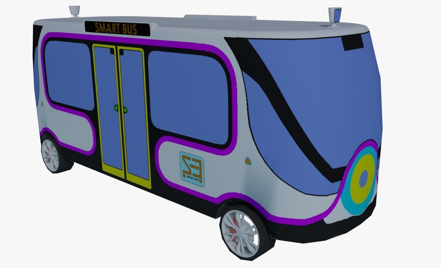 3D model Buses collection LOW-POLY bus VR / AR / low-poly | CGTrader