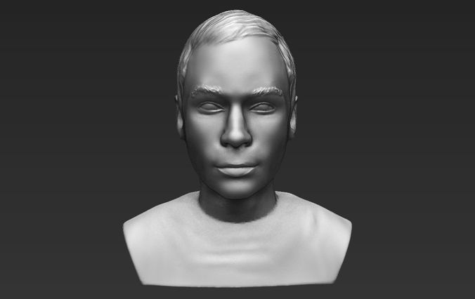 Sheldon Big Bang Theory bust 3D printing ready stl obj formats 3D model ...