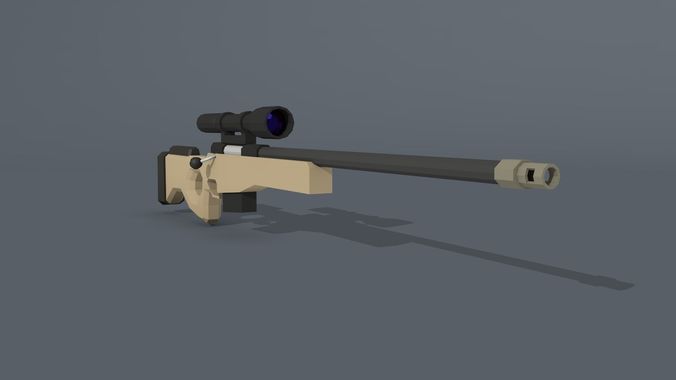 3D model AWM AWP Lowpoly Sniper Rifle VR / AR / low-poly | CGTrader