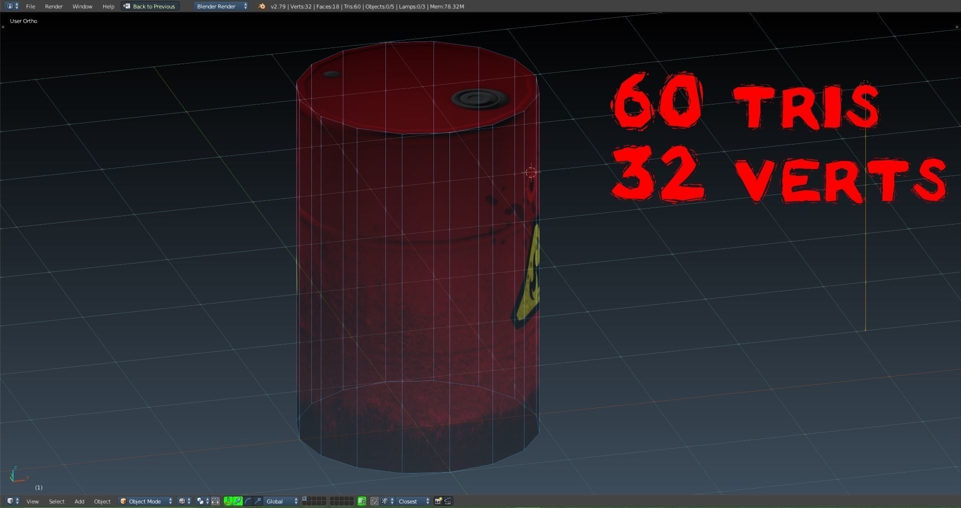 3D model Game Ready Flammable Explosive Oil Drum Barrel Low Poly VR ...
