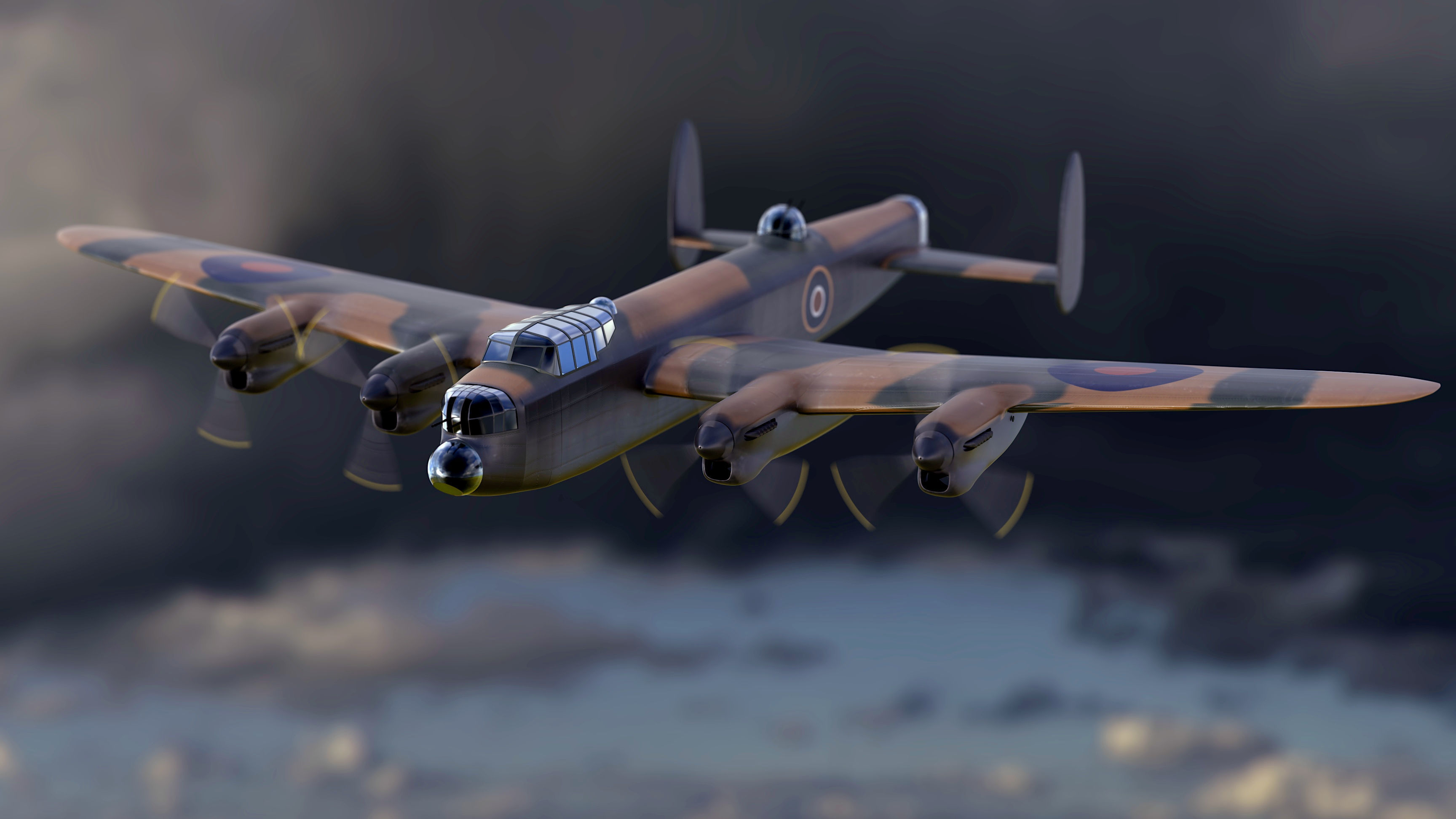 Simple Avro Lancaster 3D model | CGTrader